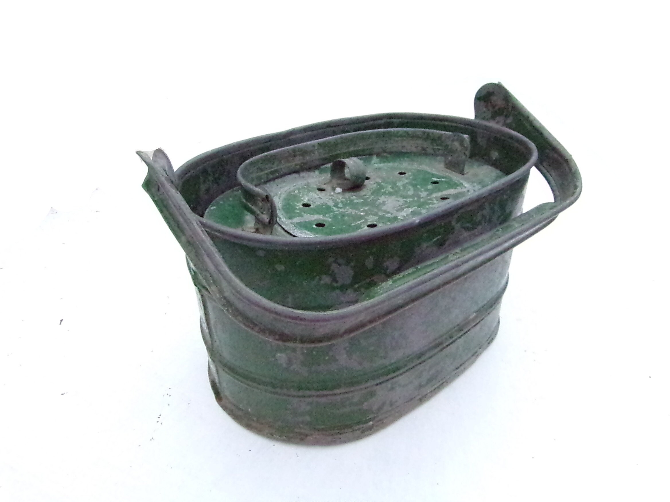 Vintage Minnow Bucket With Double Fishing Pail French Rustic Pail With ...