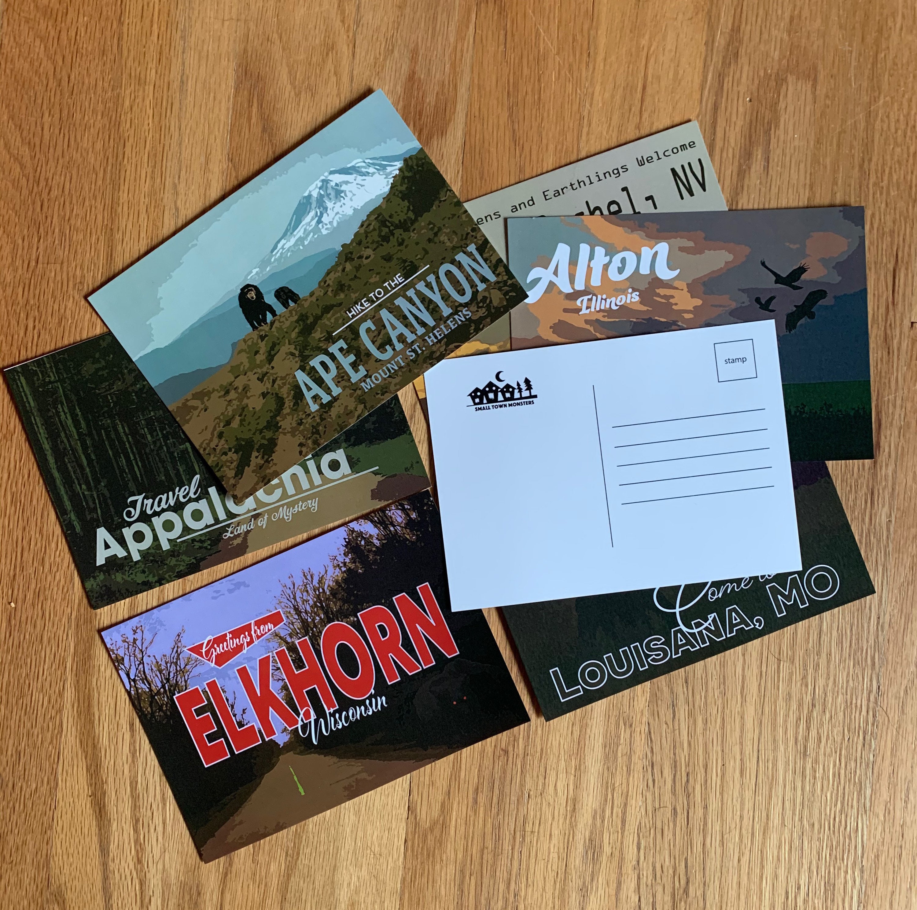 Vintage Style Cryptid Postcards Set 2 | Etsy