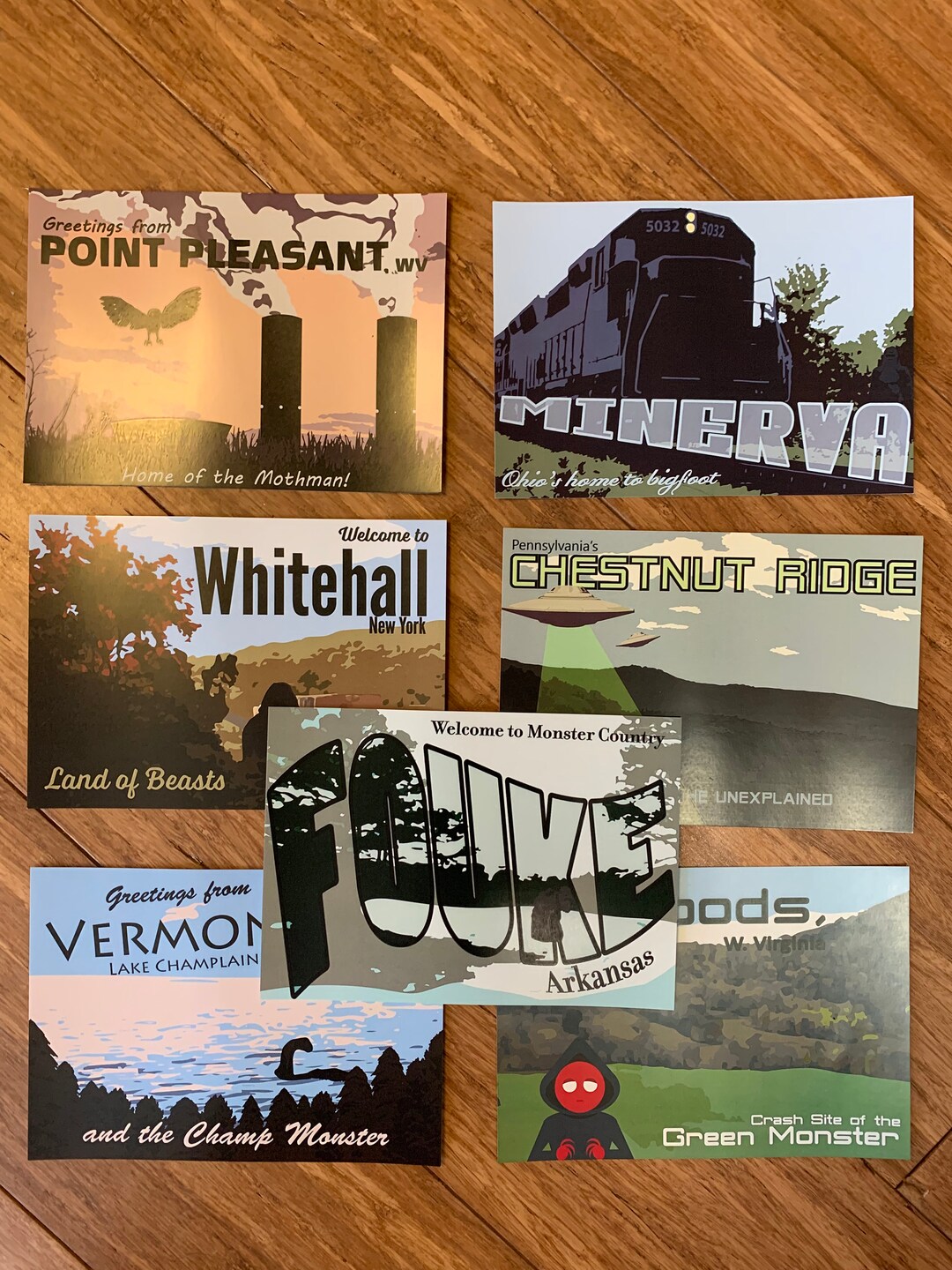 Vintage Style Cryptid Postcards - Set 1 - Etsy
