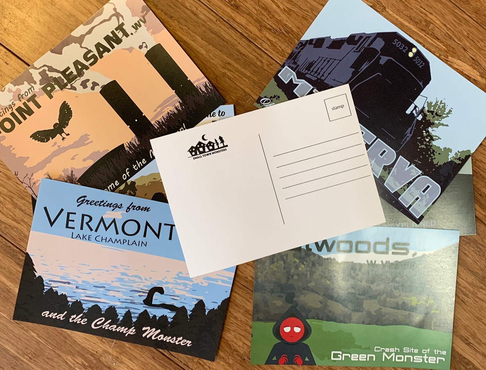 Vintage Style Cryptid Postcards Set 1 | Etsy