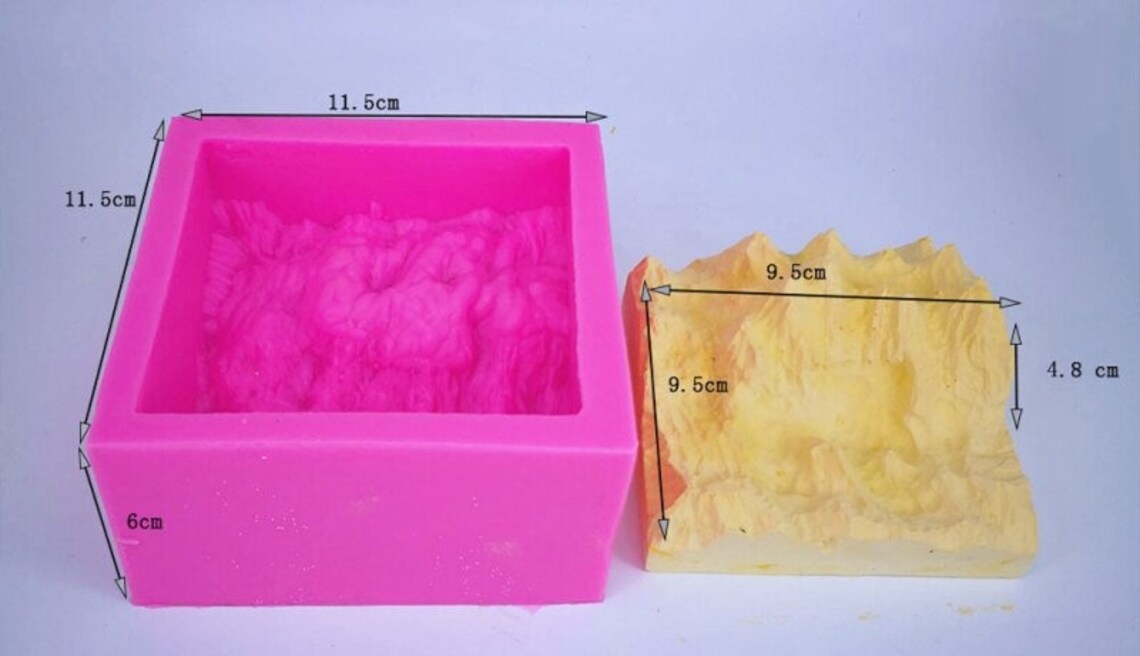 Fake Mountain Square Cement Silicone Mold for Cement Gypsum - Etsy