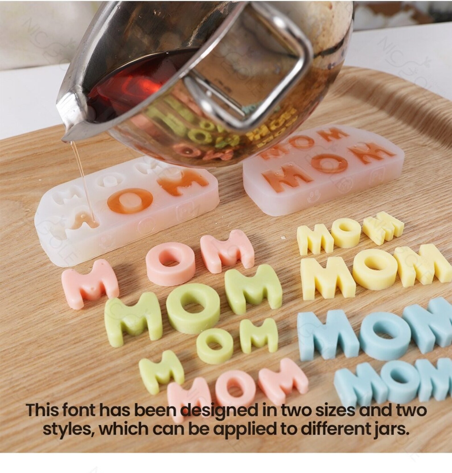 MOM Letter Molds, Minimalist Candle Jar Molds ,molds Mothers Day Gift ...