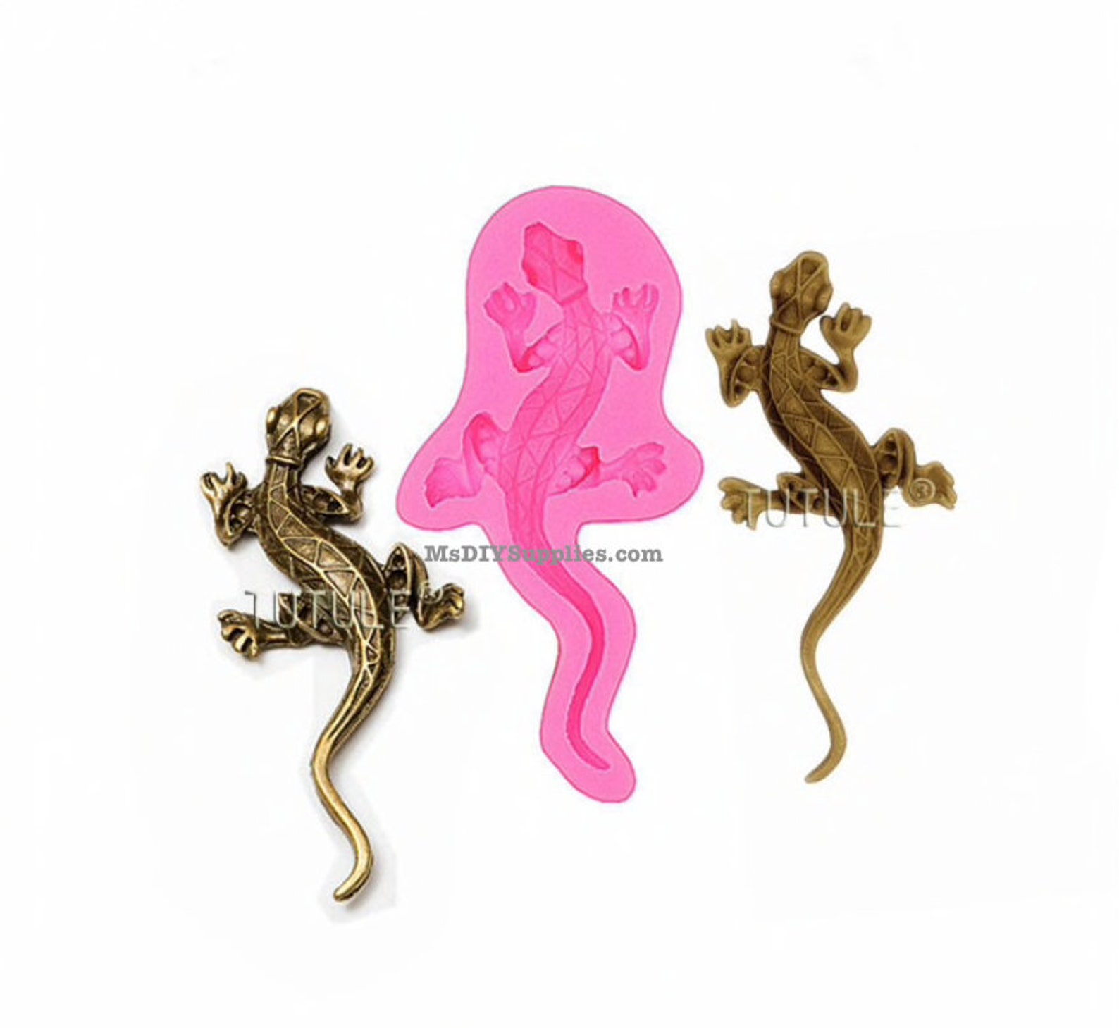 Gecko Lizard Silicone Mold Metal Fondant Polymer Clay - Etsy
