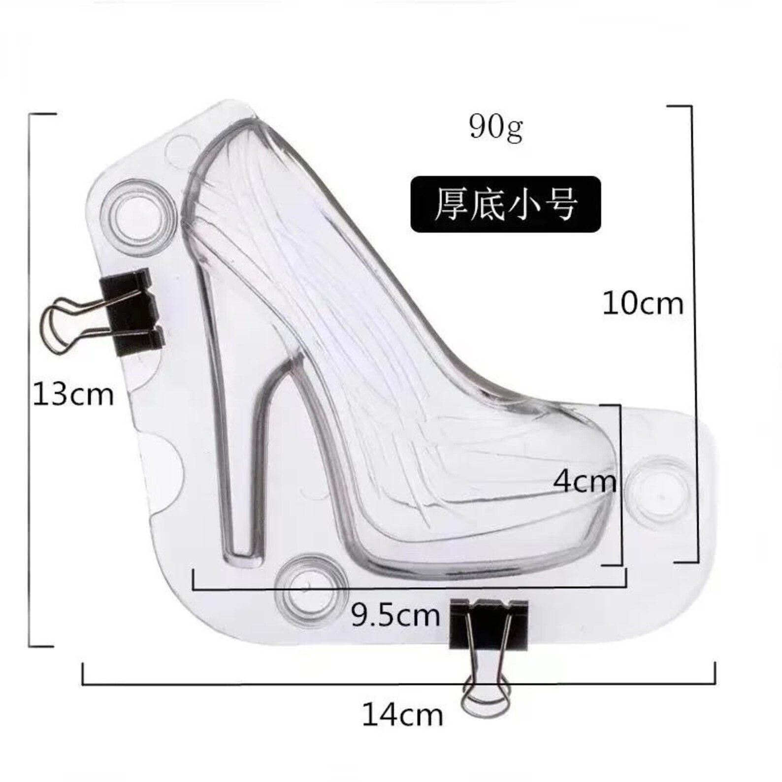 Two Size High Heel Shoes Plastic Mold, Chocolate Mold, Candy, Cake ...
