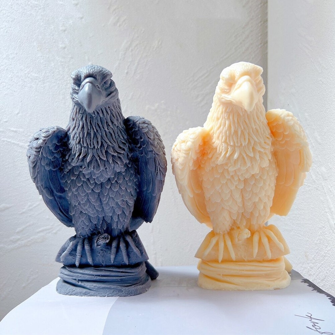 Eagle Sculpture Candle Silicone Mold, Animal Wax Candles, Home Decor ...