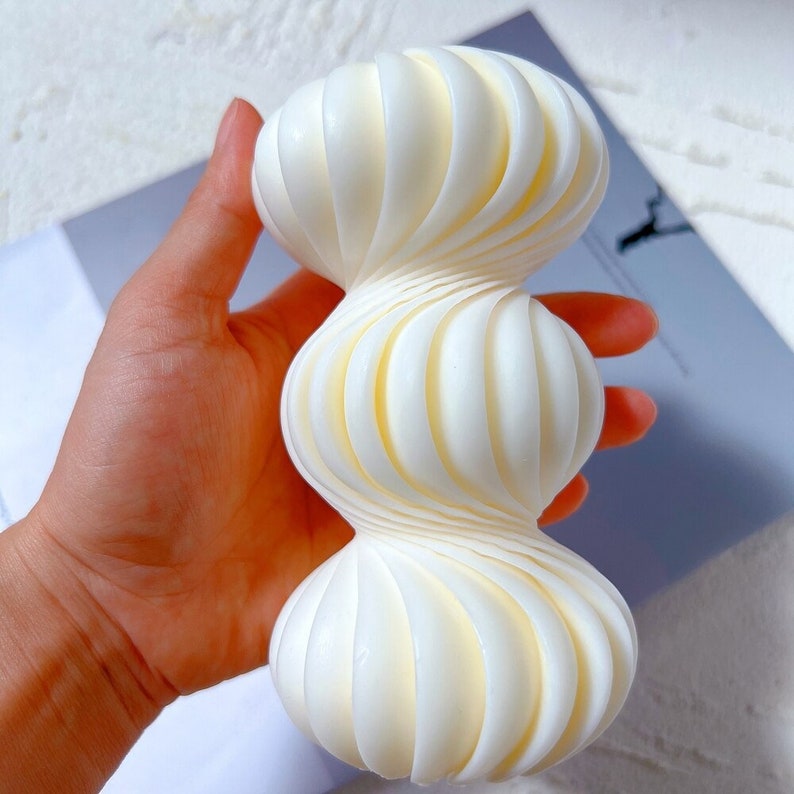 Round Swirl Pillar Candle Molds Wave Twirl Taper Spiral - Etsy