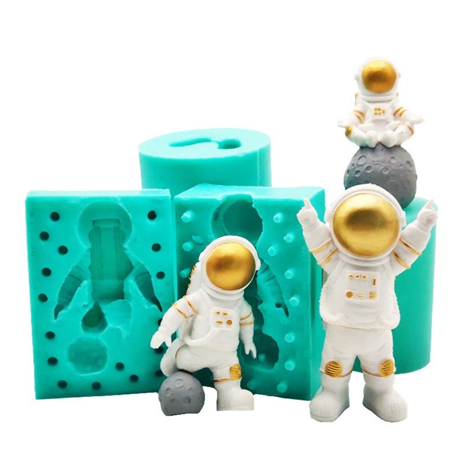 3D Astronaut Silicone Mold for Candle Soap Fondant Candle - Etsy