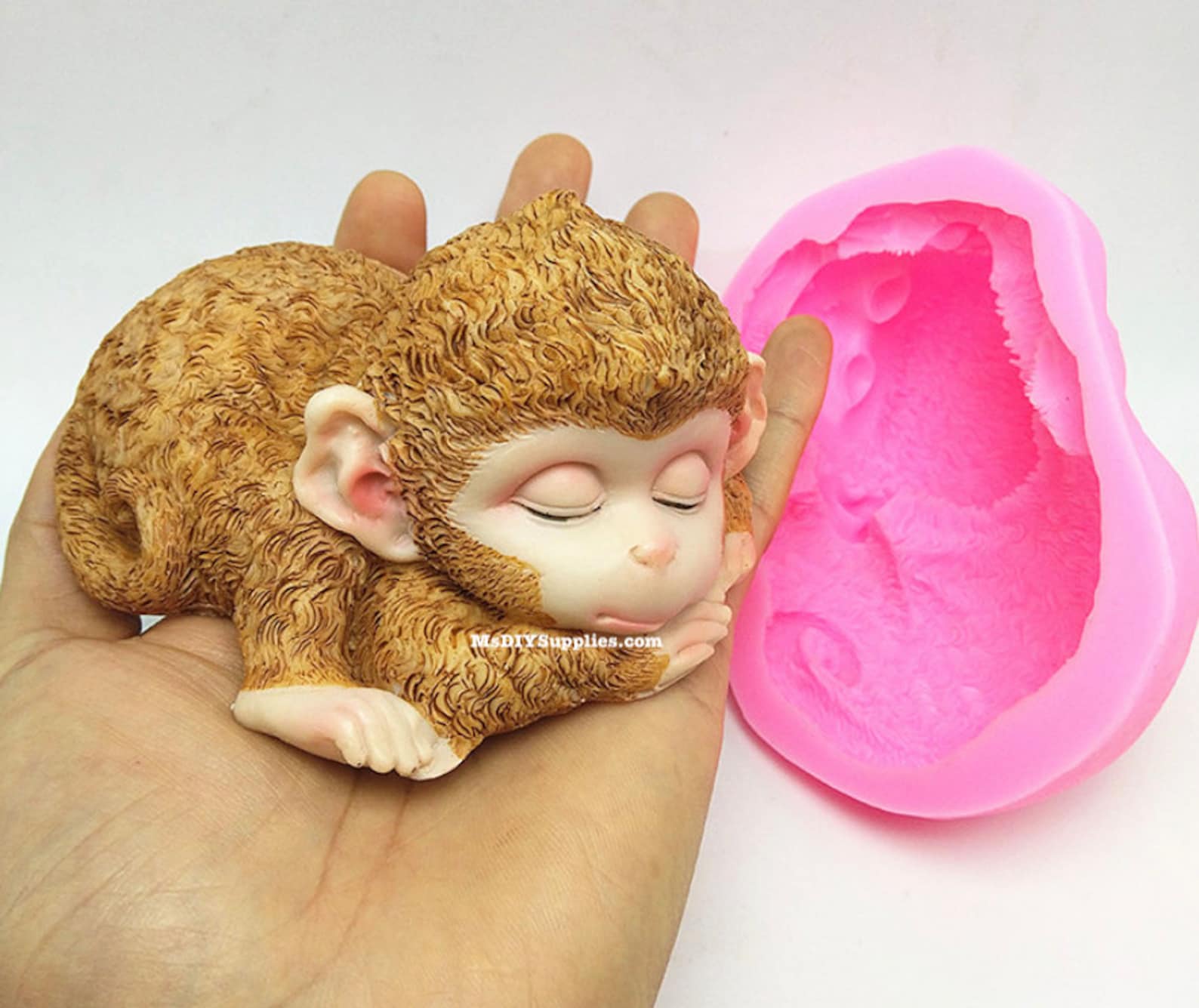 3D Monkey Silicone Mold Metal Fondant Polymer Clay Resin - Etsy
