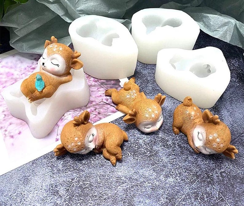 3D Sika Deer Silicone Mold: Epoxy Resin, Candle, Chocolate - Etsy