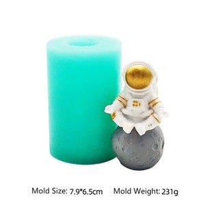 3D Astronaut Silicone Mold for Candle, Soap, Fondant, Candle Mould ...