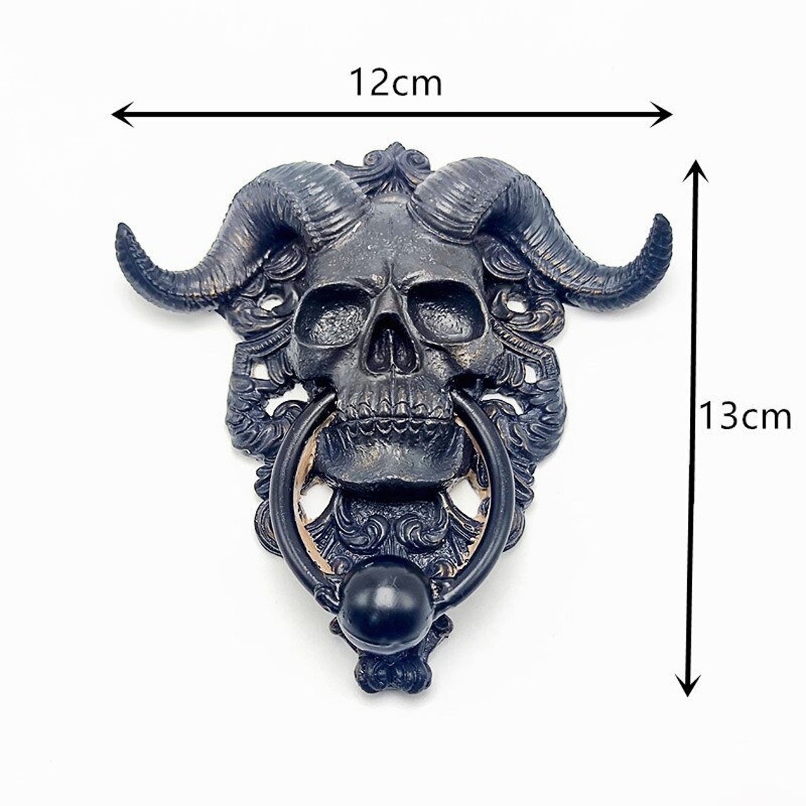 Small Devil Skull Door Knob Silicone Mold for Resin Cement - Etsy