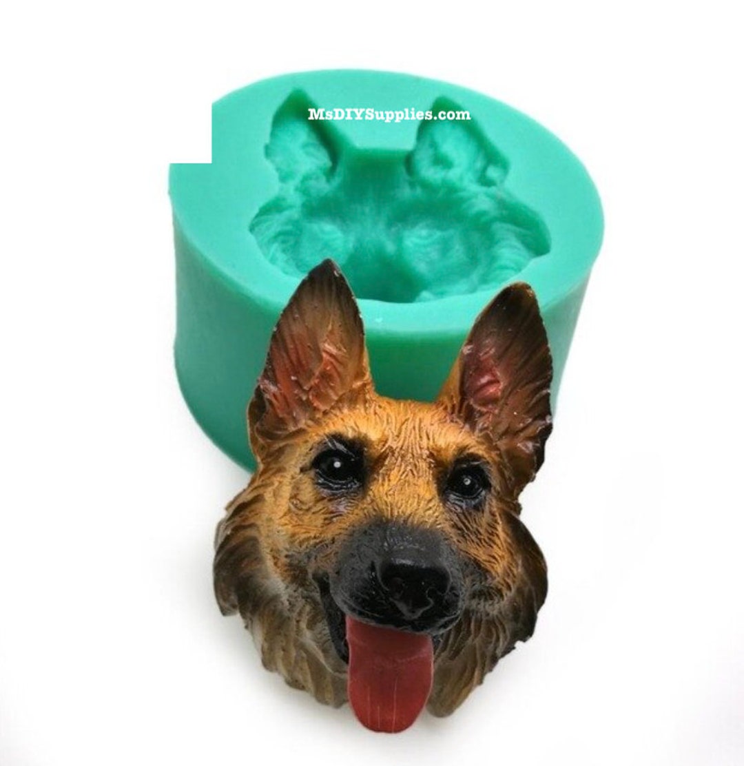 3D Dog Silicone Mold - Cake Decoration, Small Dogs, Candle Mould ...