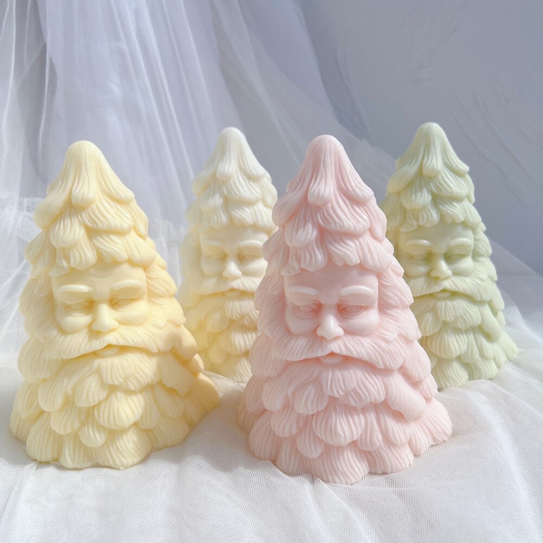 Santa Claus Christmas Tree Candle Mold: Soy Wax Silicone Mould - Etsy