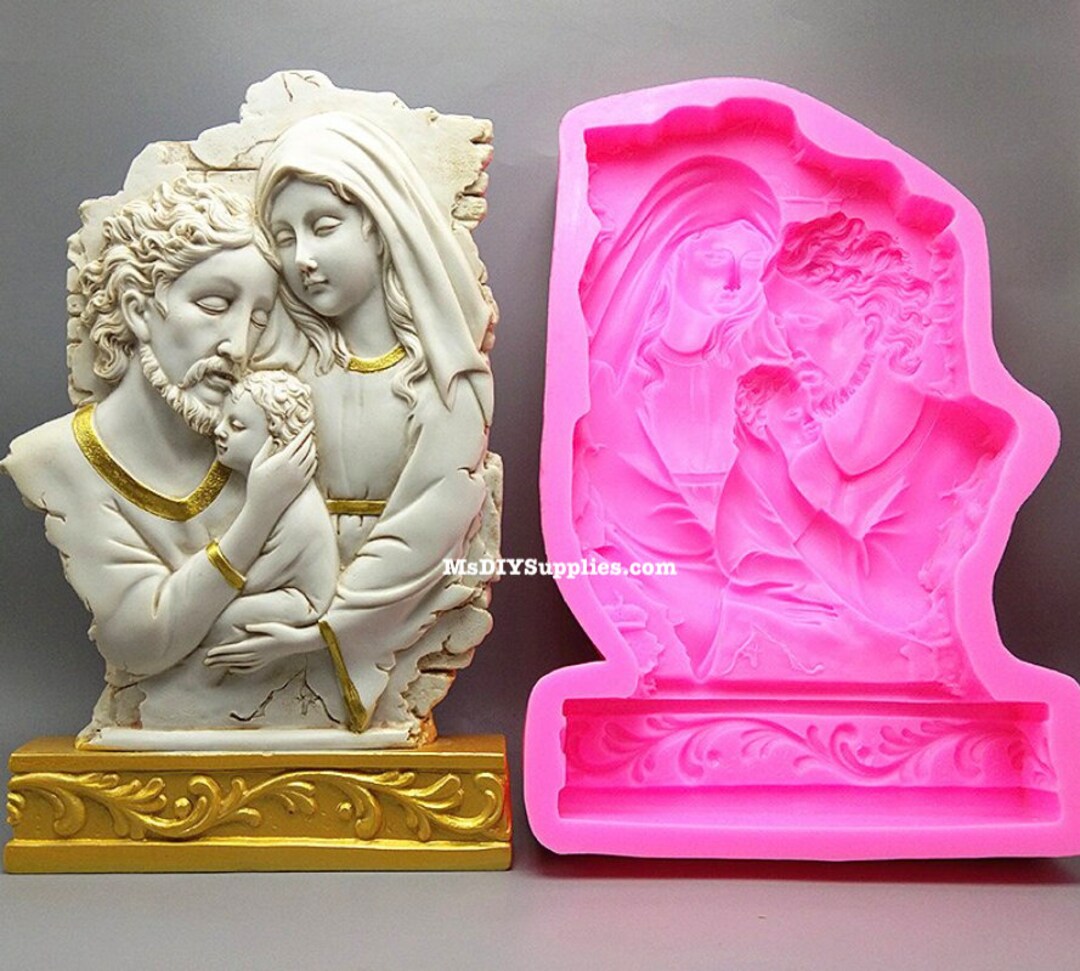 Catholic Holy Family Silicone Molds for Fondant, Religion Mold ...