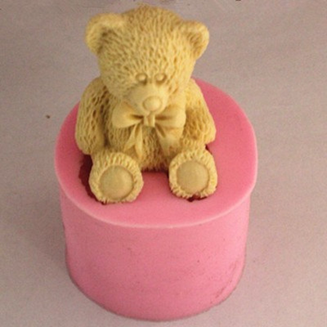 3D Silicone Teddy Bear Shaped Baking Mold Fondant Cake Tool Cabochon ...