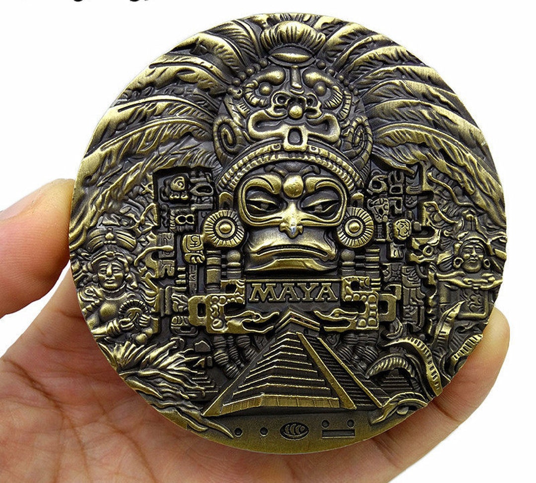 Maya Coin Silicone Mold: Fondant, Resin, Chocolate, Candle Casting - Etsy