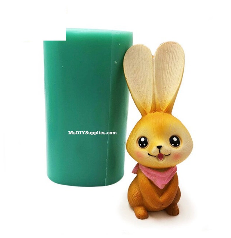 3D Rabbit Silicone Mold-cake Decoration Fondant Candle | Etsy