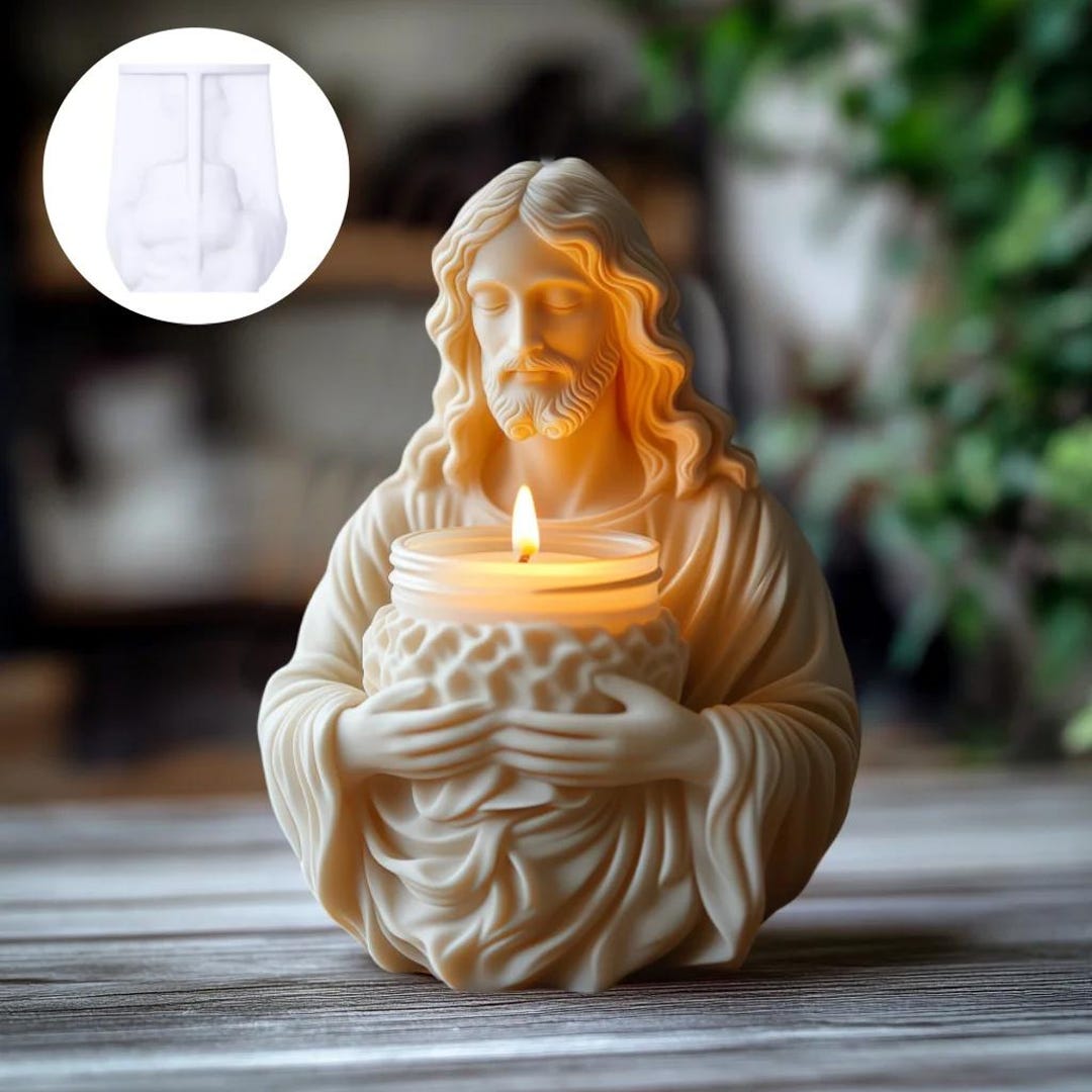 Jesus Flower Pot Silicone Mold: DIY Concrete Casting - Etsy