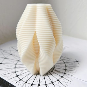 Ribbed Swirl Silicone Candle Mold, Geometric Wave Twirl Silicone Mould ...