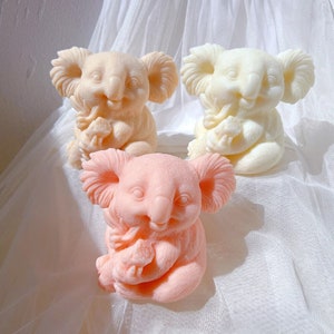 Cute Koala Silicone Mold Figurine Animal Art Candle Molds Baby Bear ...
