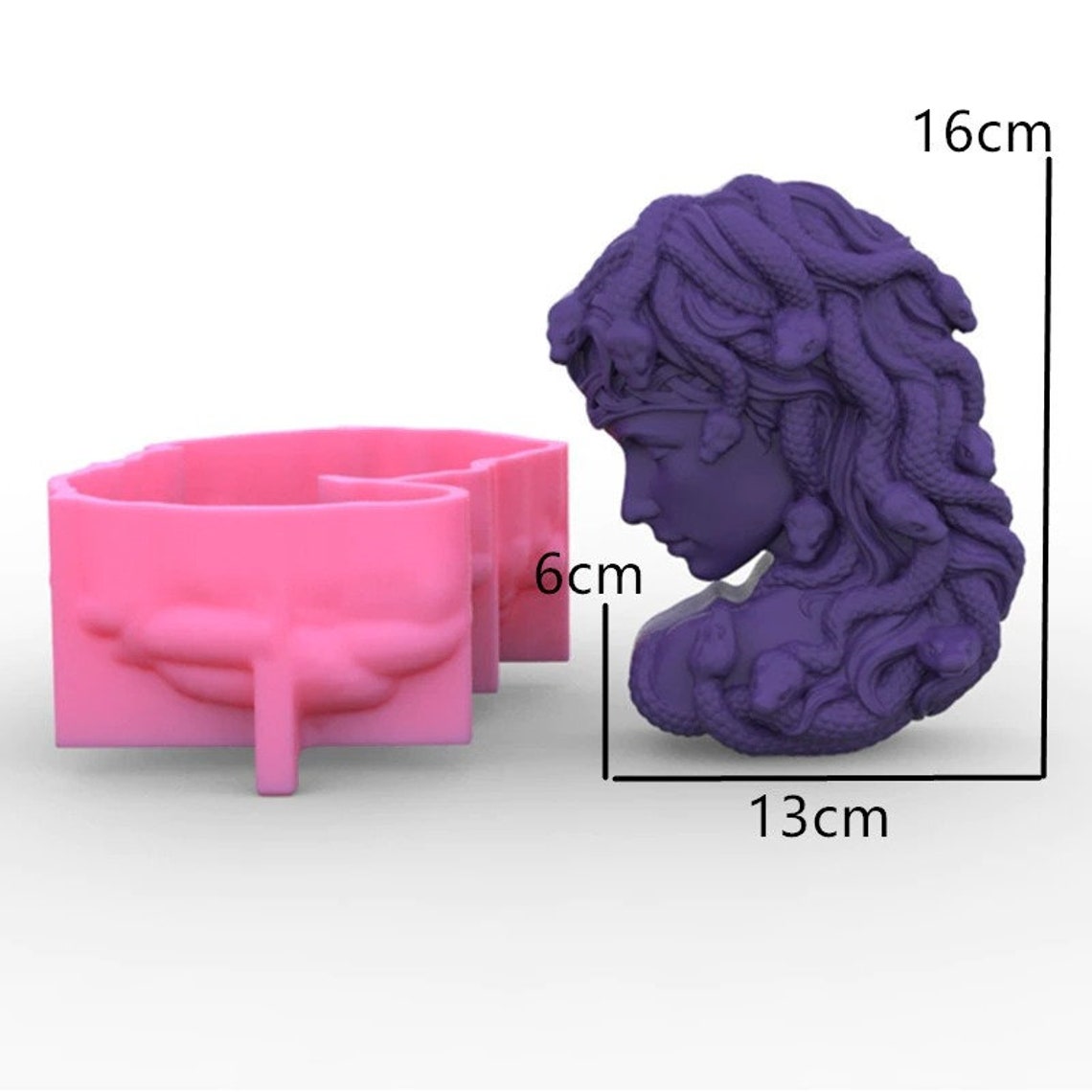 Snake Head Woman Candle Molds for Candle Making Aromatherapy - Etsy