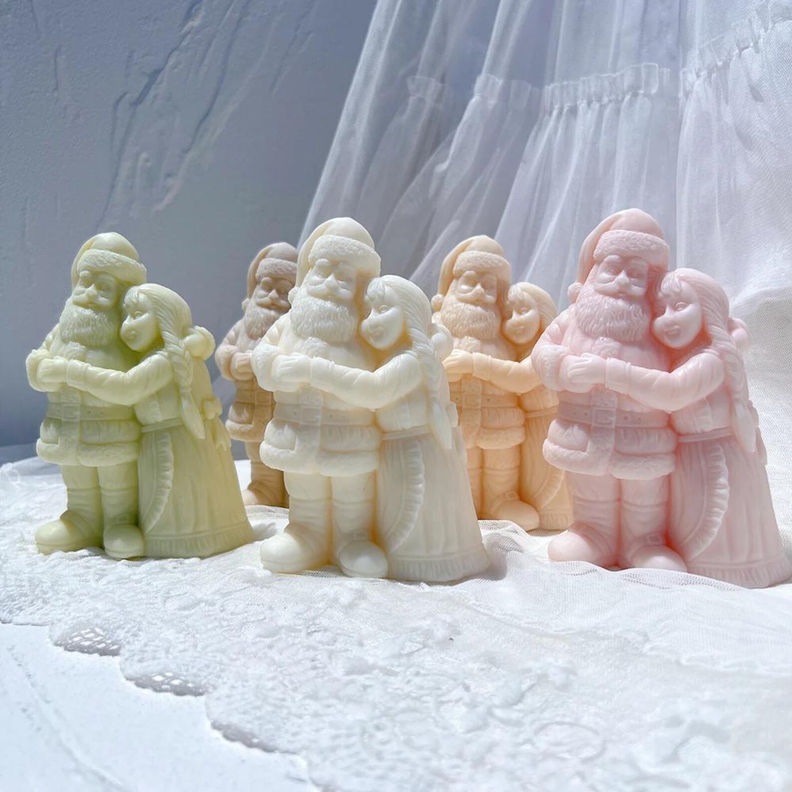 Mr. and Mrs. Santa Candle Mold: Christmas Resin Silicone Mould - Etsy