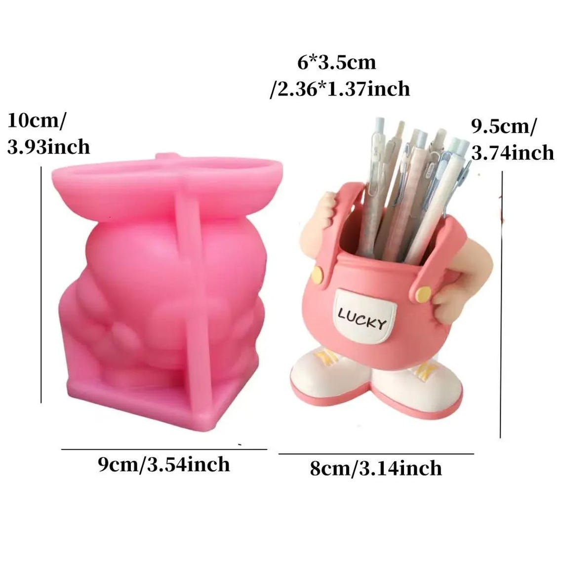 Resin Pen Holder, Lucky/no Way Design, Flower Pot Silicone Mold - Etsy