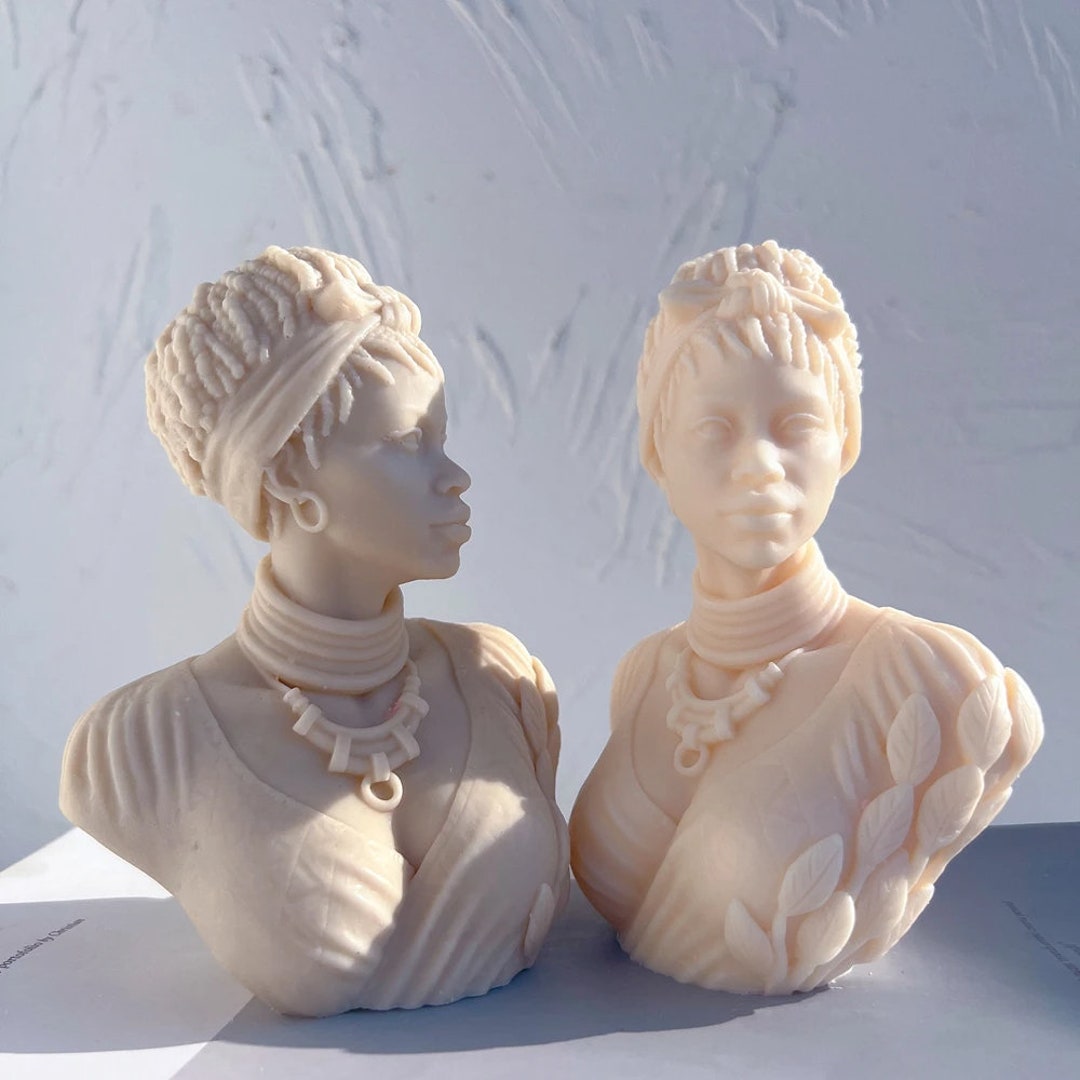 African Goddess Candle Mold: Afro Woman Silicone Wax Mold - Etsy