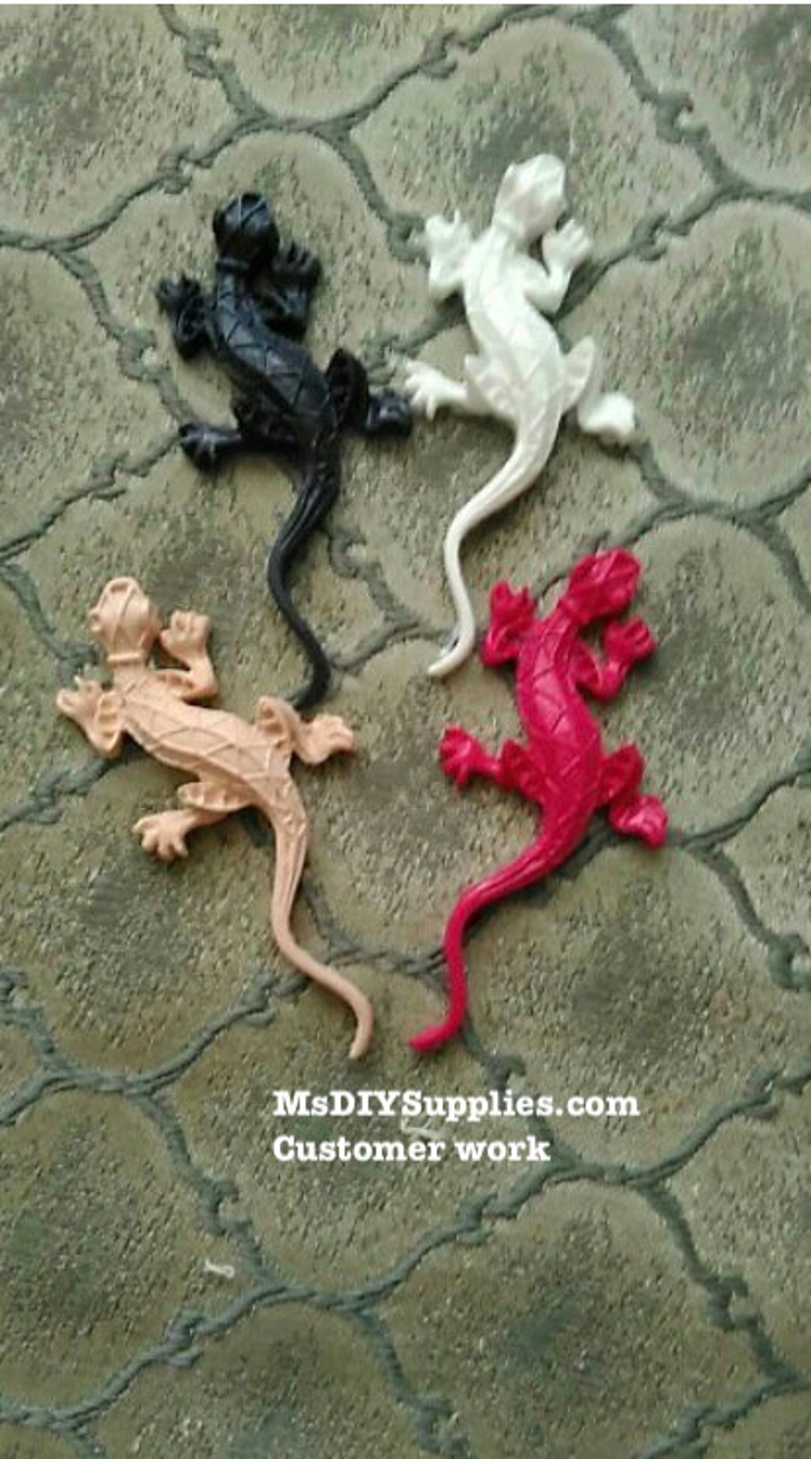 Gecko Lizard Silicone Mold Metal Fondant Polymer Clay - Etsy