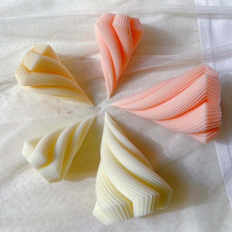 Christmas Decor Swirl Taper Pillar Candle Molds Ribbed Swivel - Etsy