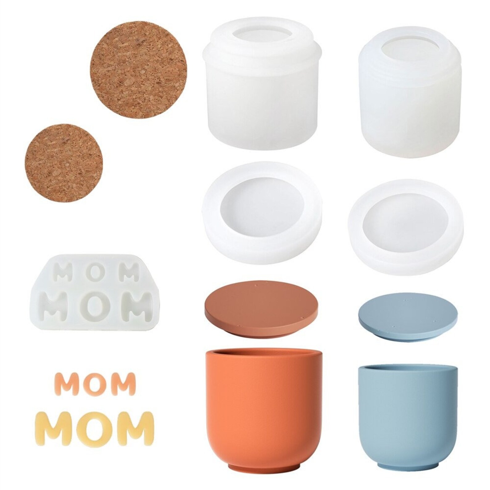 MOM Letter Molds, Minimalist Candle Jar Molds ,molds Mothers Day Gift ...