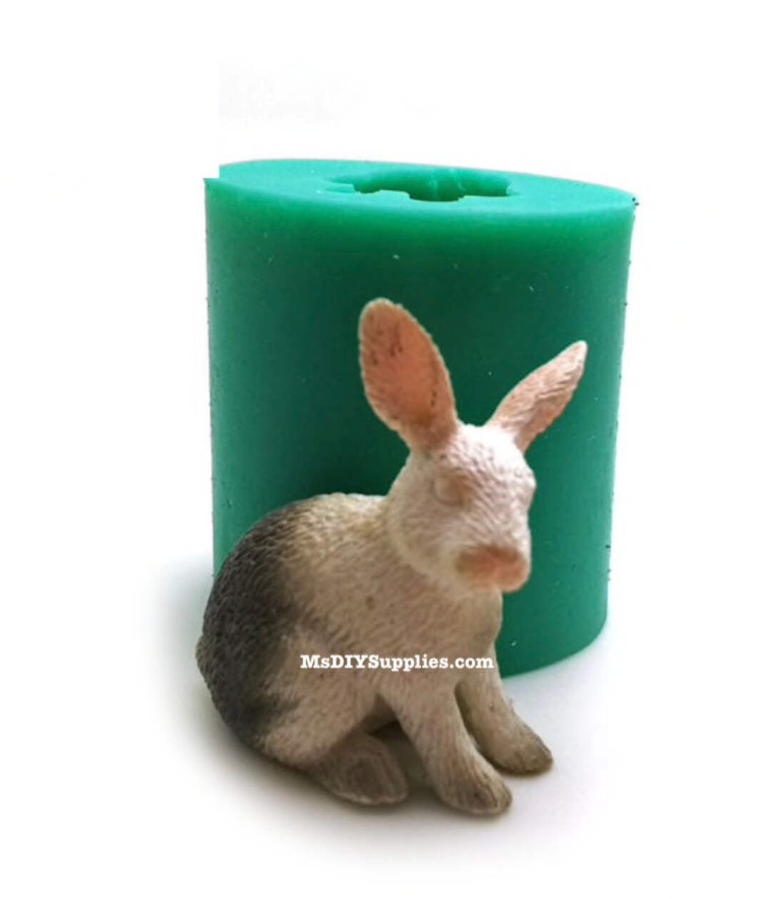 3D Rabbit Silicone Mold-cake Decoration, Fondant, Candle Mould, Plaster ...