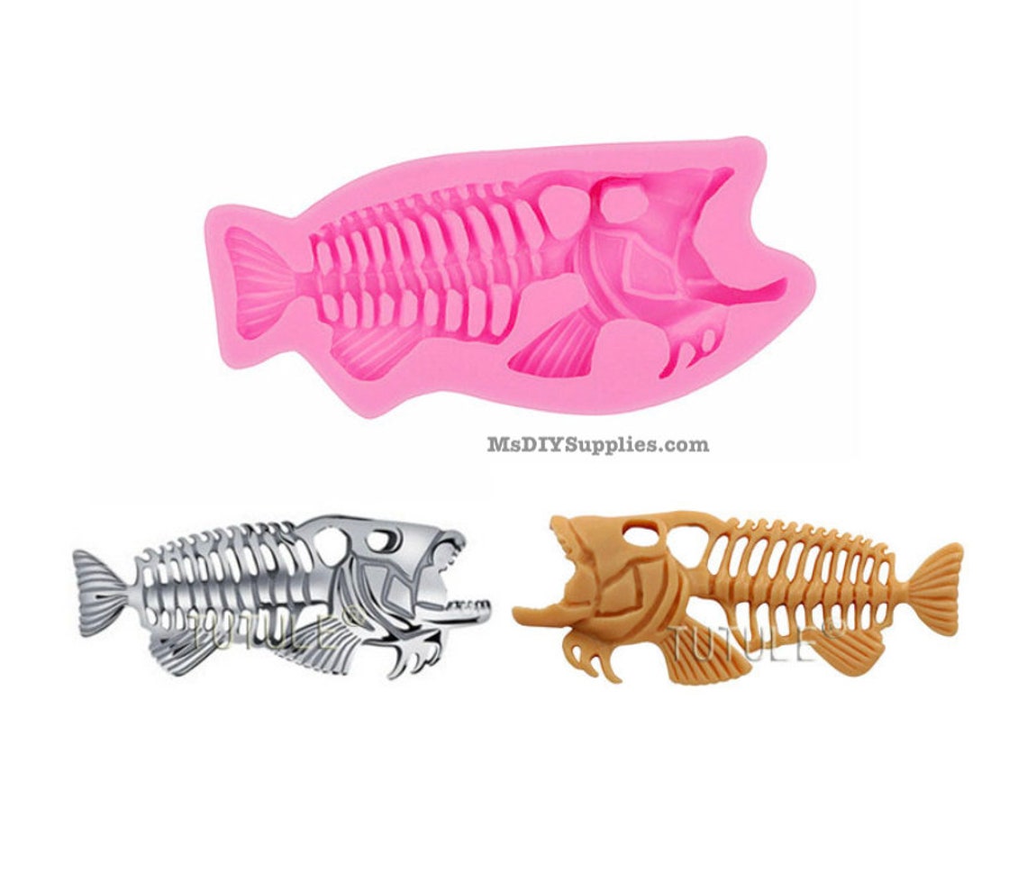 Fish Bone Silicone Mold Resin Metal Fondant Polymer Clay - Etsy