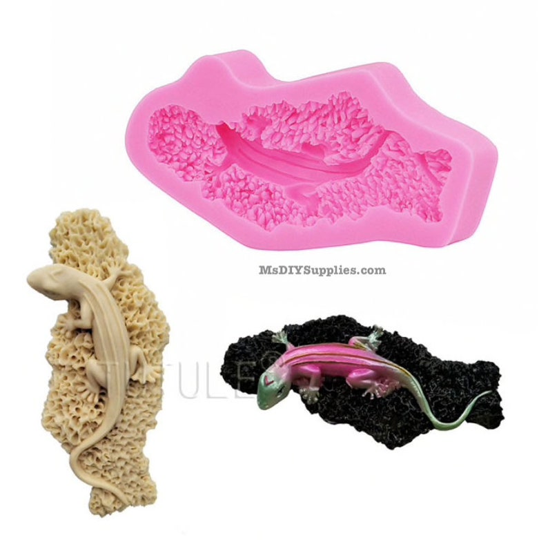 Gecko Lizard Silicone Mold Metal Fondant Polymer Clay | Etsy