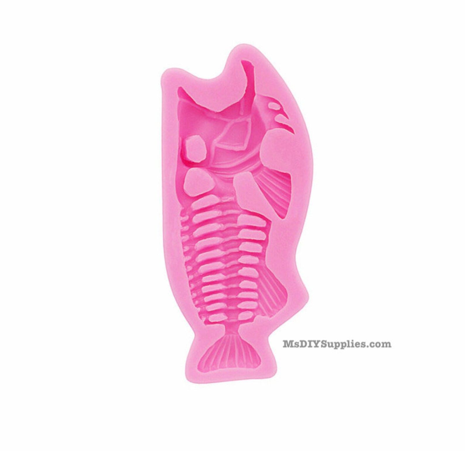 Fish Bone Silicone Mold - Resin, Metal, Fondant, Polymer Clay, Epoxy ...