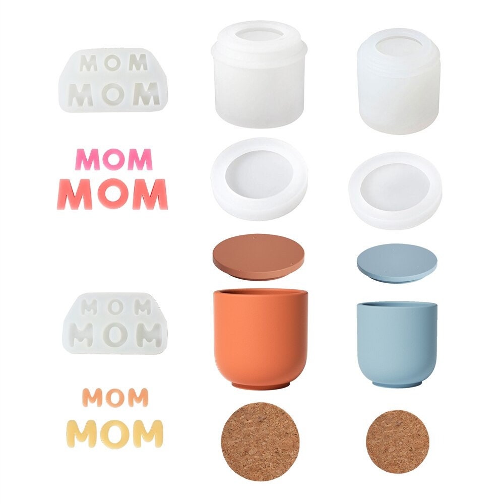 MOM Letter Molds, Minimalist Candle Jar Molds ,molds Mothers Day Gift ...