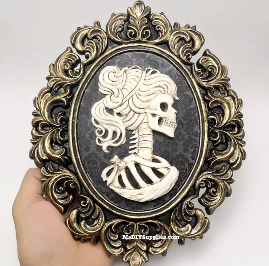 3D Halloween Skull Bride and Groom Silicone Photo Frame Mold Casting - Etsy