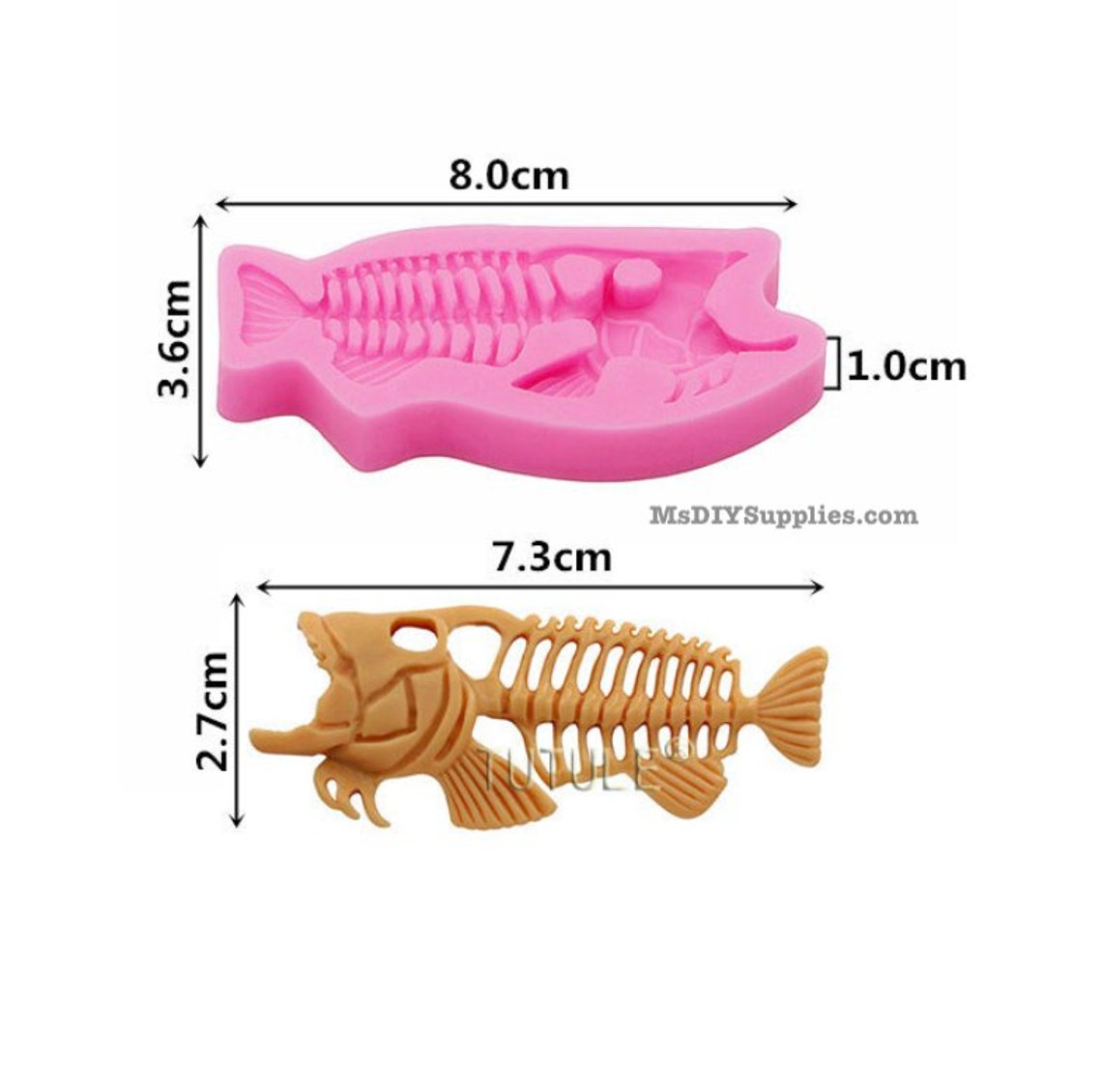 Fish Bone Silicone Mold Resin Metal Fondant Polymer Clay - Etsy