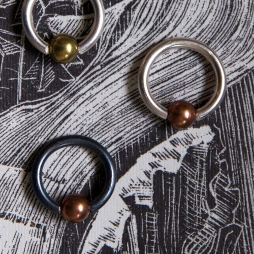 Niobium Sterling Silver Piercing Ring Septum Nipple Conch | Etsy