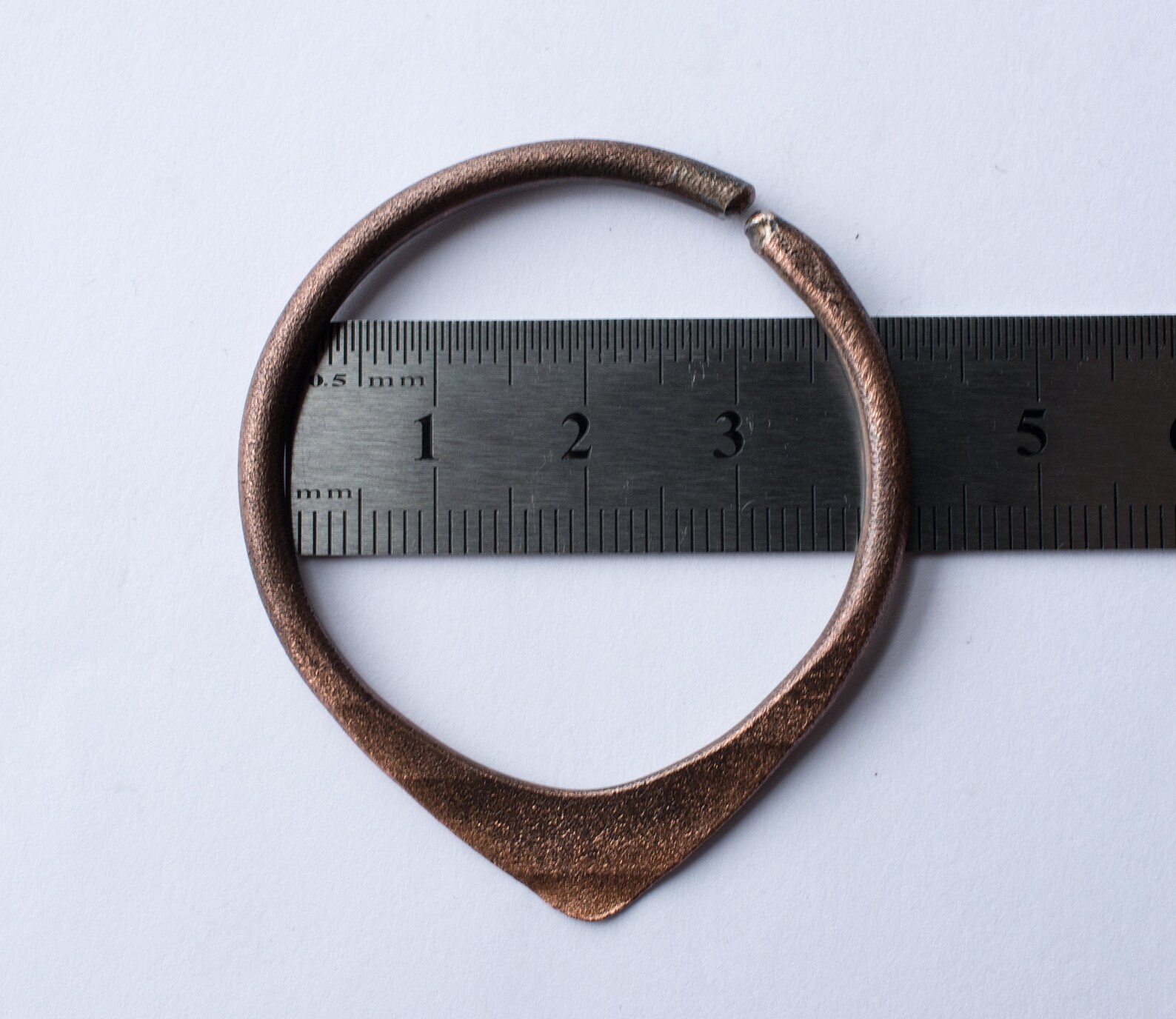 Copper Hoops Gauges Earweights 10g 2.5mm 8g 3mm Teardrop | Etsy