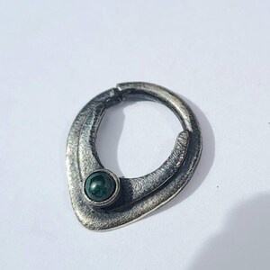 Sterling Silver Septum Ring With 3mm Gemstone in 14g (1.6mm) Stacked ...