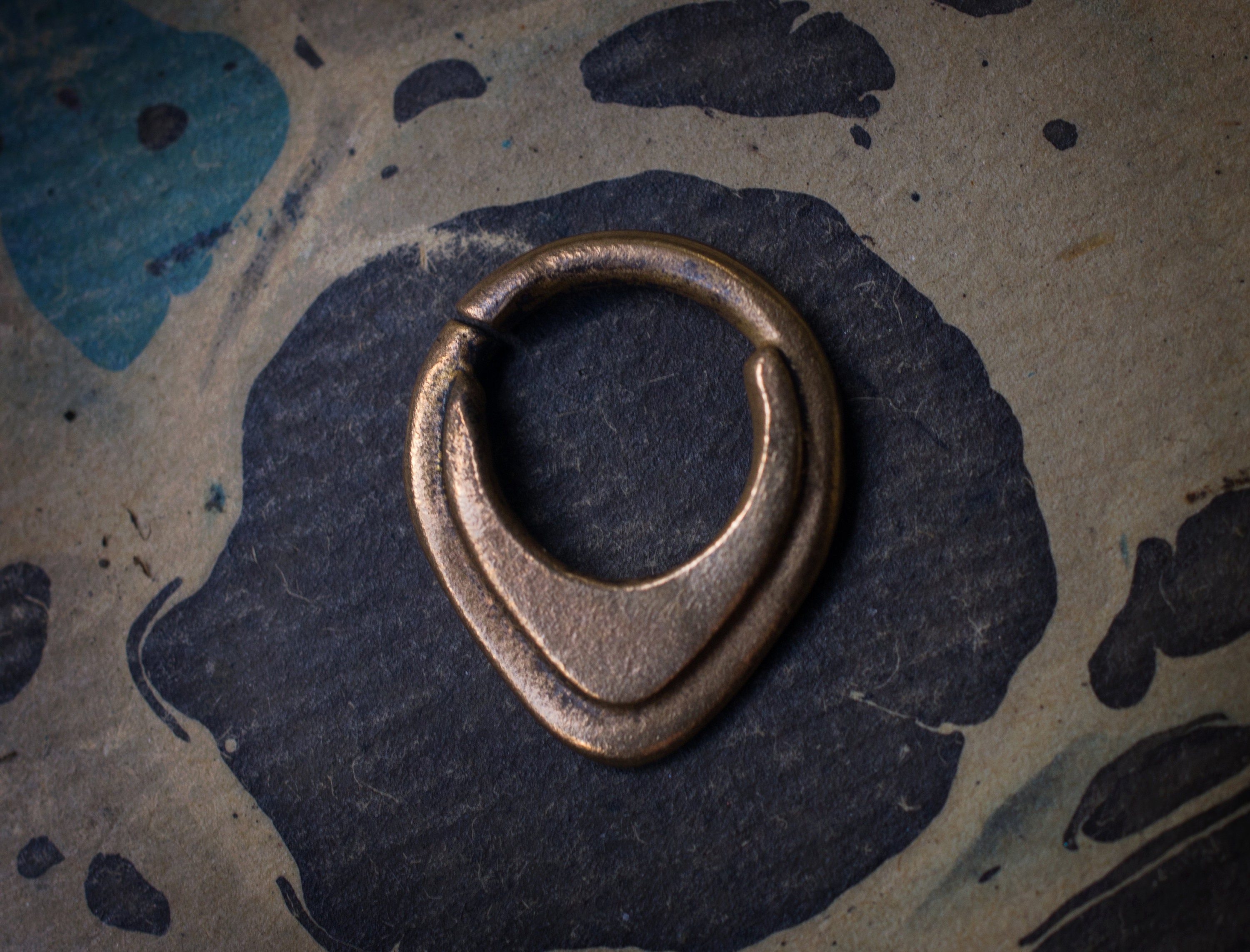 Sterling Silver or Bronze Double Septum Ring in 14g (1.6mm) Stacked ...