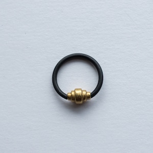 Niobium and Bronze Piercing Ring Septum Nipple Conch Helix Oxidized ...