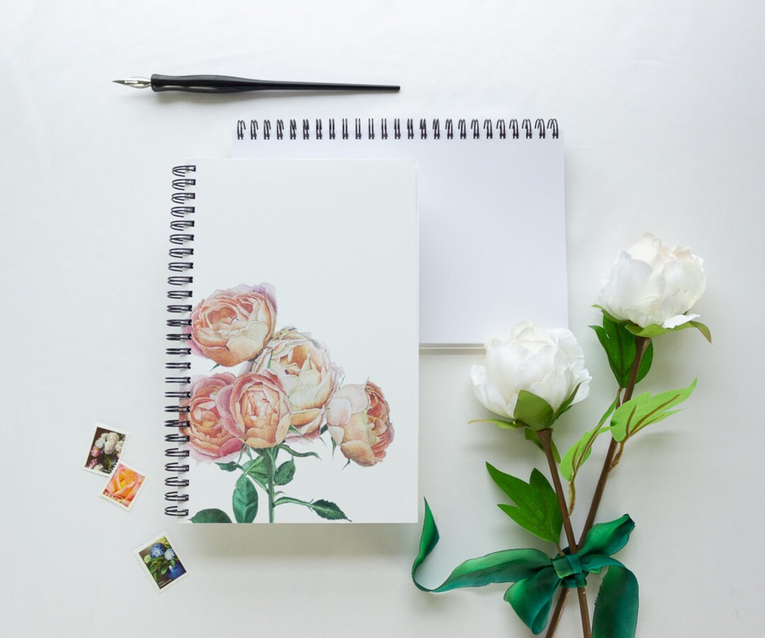 Garden Roses Spiral Notebook | Watercolor | Painting | Floral ...