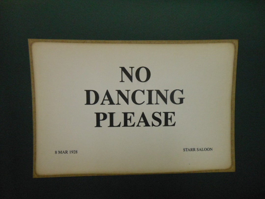 Vintage Warning Sign Thick Paper Print Reproduction no Dancing Starr ...