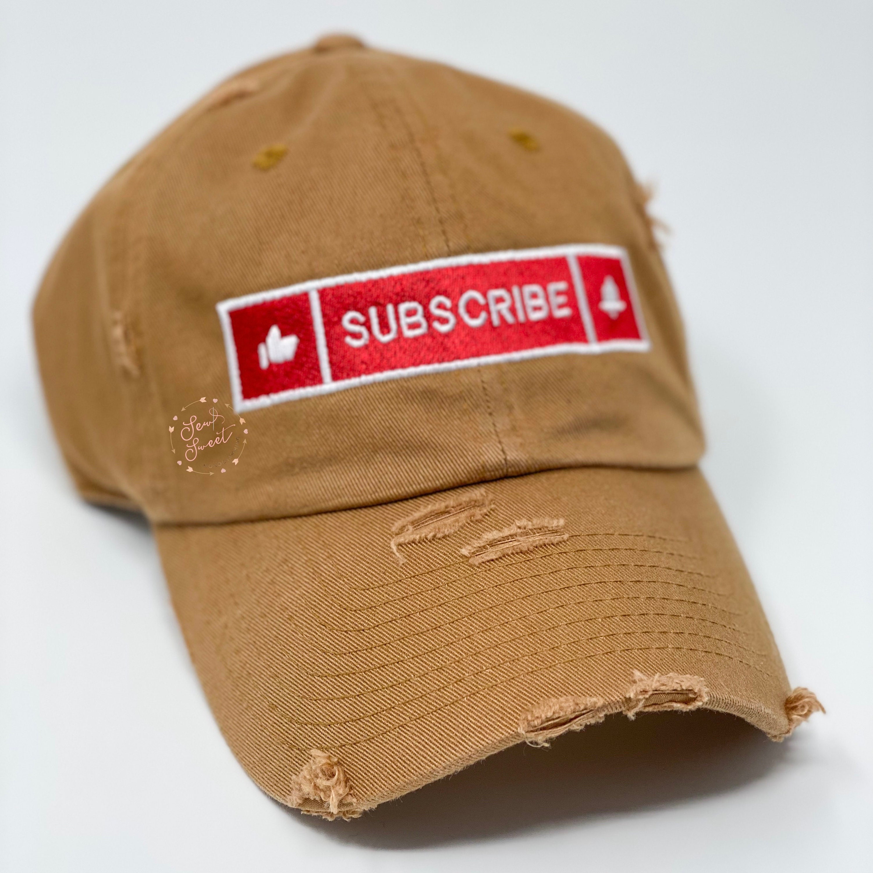 Embroidered, Influencer Hat, Hats With Sayings, Like, Subscribe ...