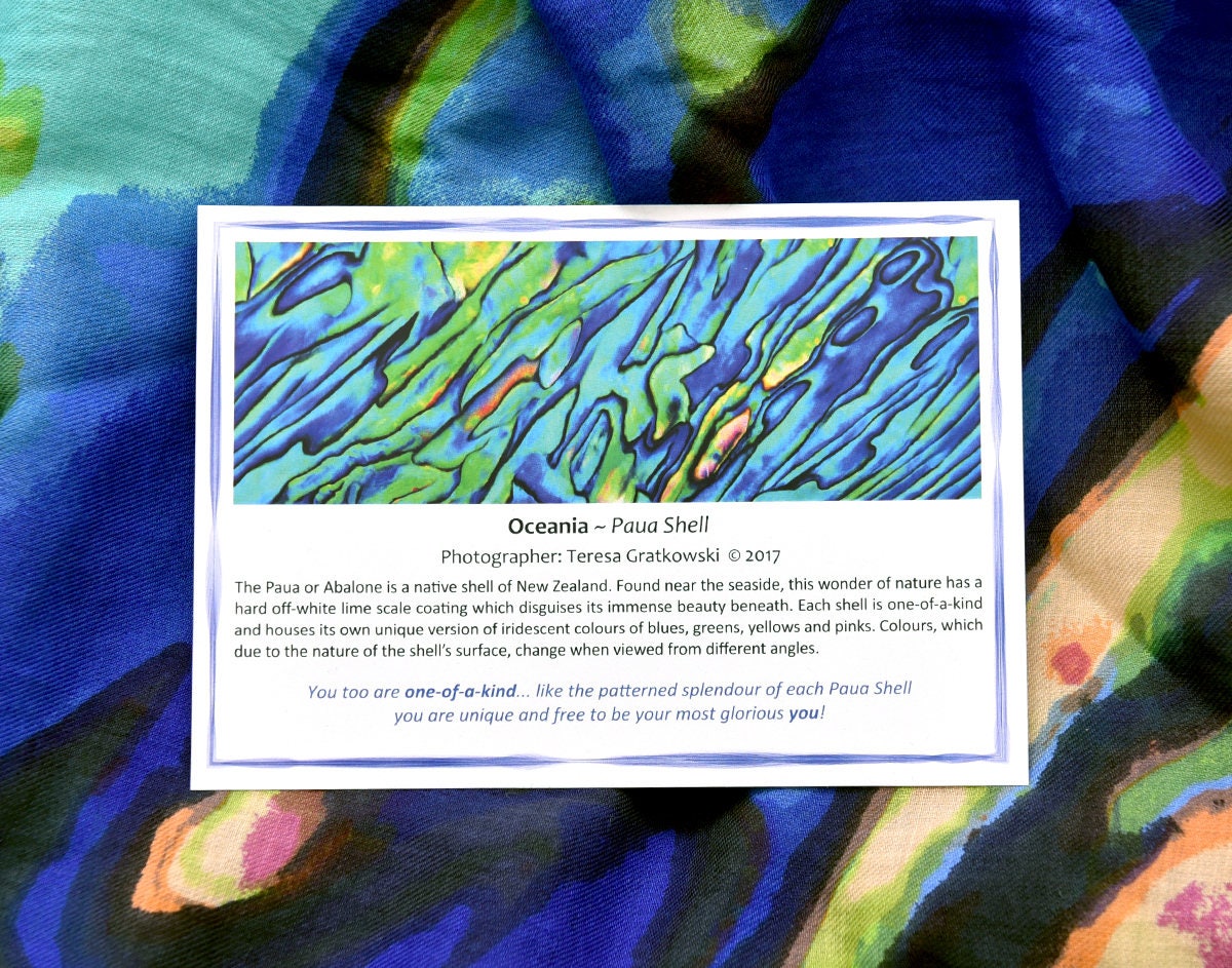 Paua Shell Abalone Scarf, Special Gift, Soft Cotton Sarong, Headwrap ...