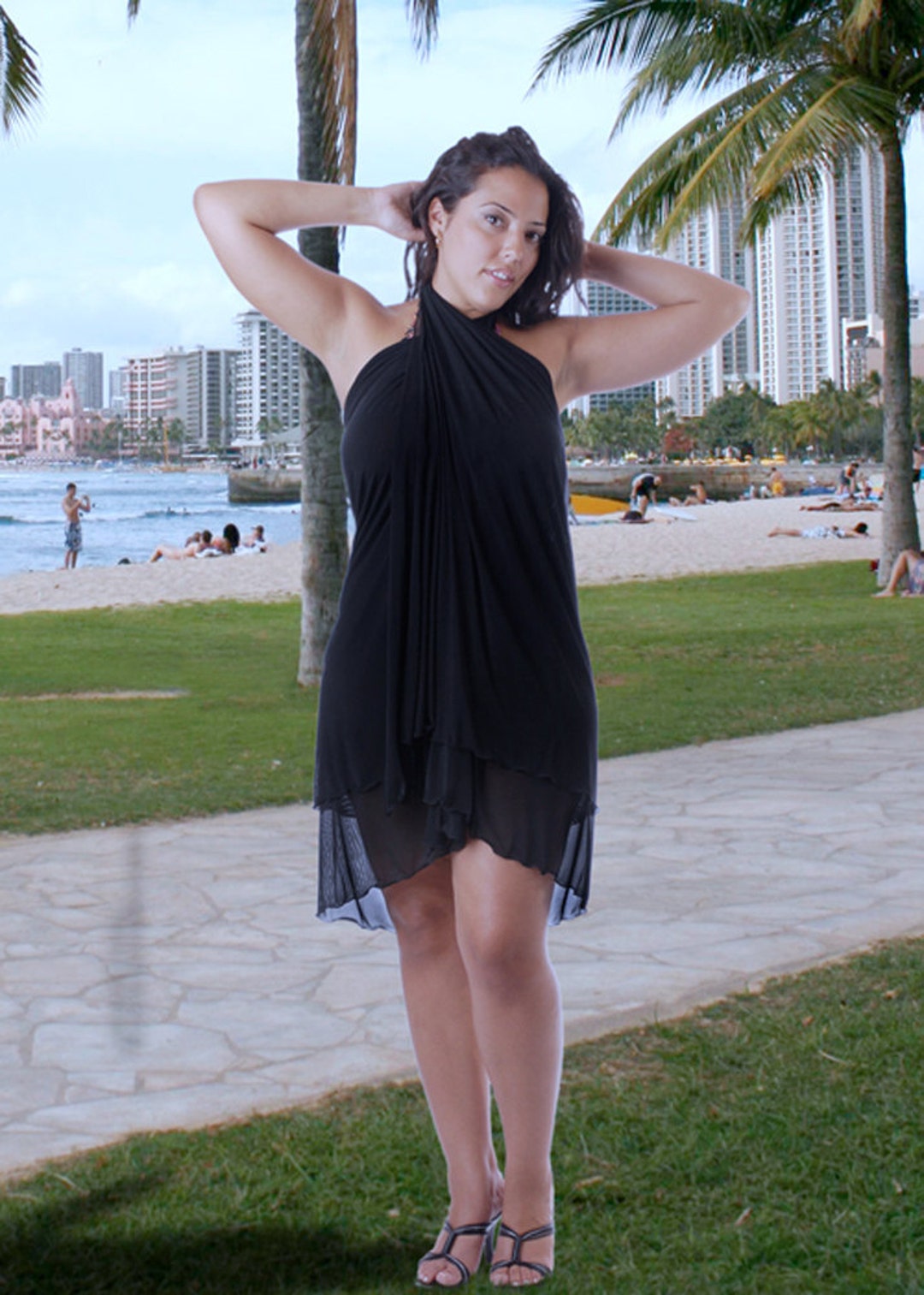 Curve Flattering Swimsuit Cover-up, Mesh Sarong, Resort Wear - Etsy