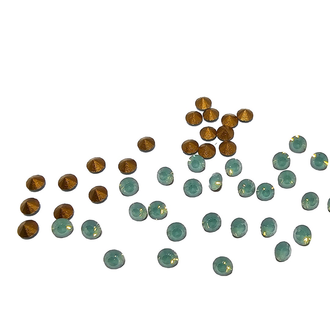 Vintage Swarovski Chaton Pacific Opal Crystals, Code 1088, PP24 or 3-3.2mm, Blue Crystal Chatons ...