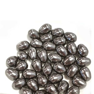 Pretty Dark Grey Swarovski Crsytal Pearls, 11mm Teardrop Pearl, Dark ...